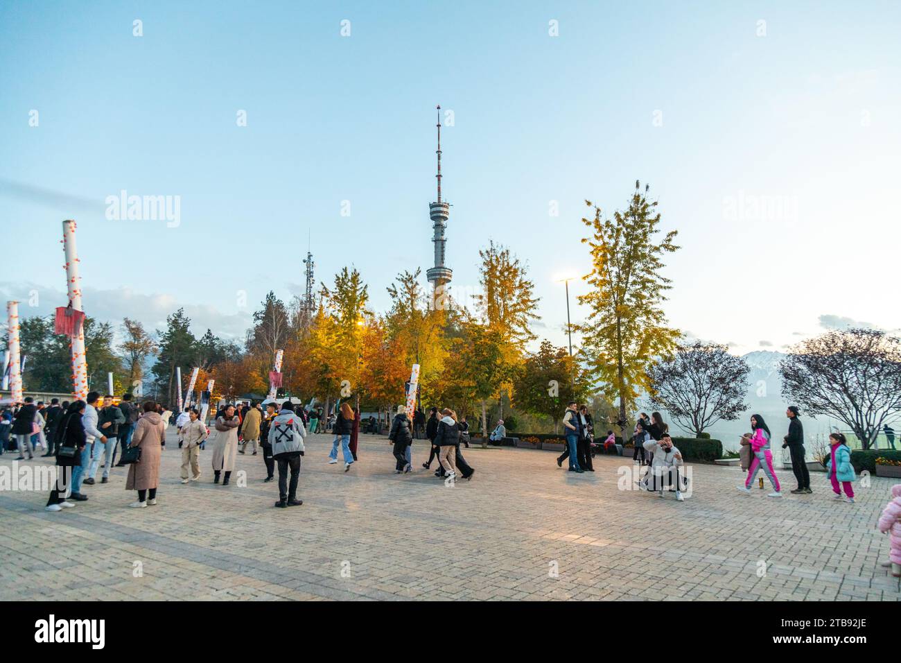 Almaty, Kazakhstan - April 28, 2023: Television Tower of Almaty city on ...