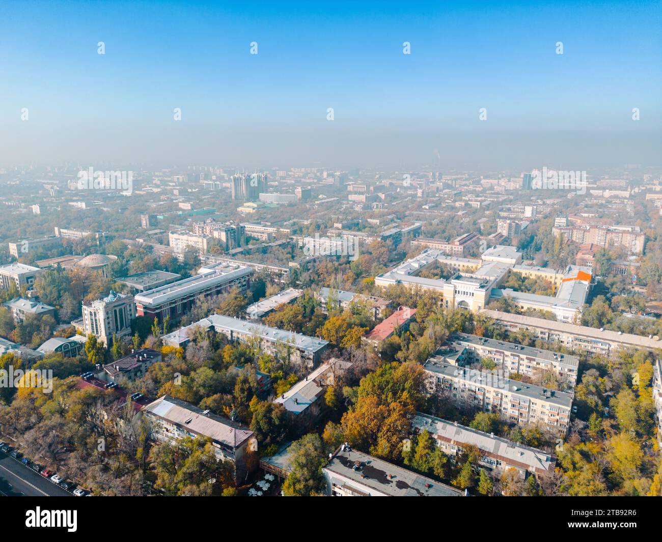Aerial view almaty city streets hi-res stock photography and images - Alamy