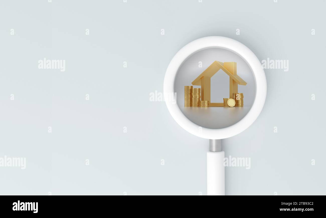 Real state magnifying glass hi-res stock photography and images - Alamy