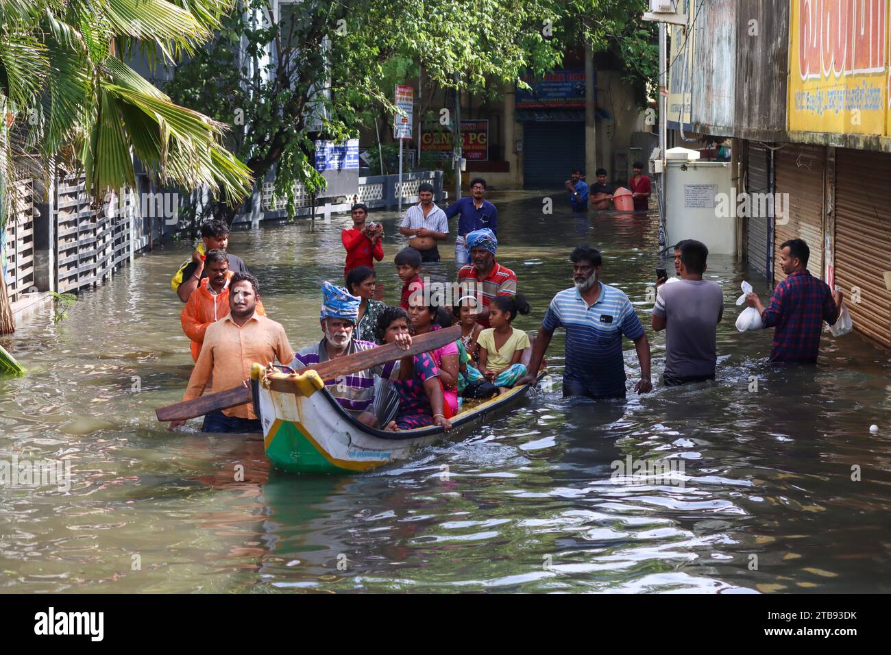 Chennai, India. 05th Dec, 2023. Severe cyclonic storm Michaung made landfall crossing south ...