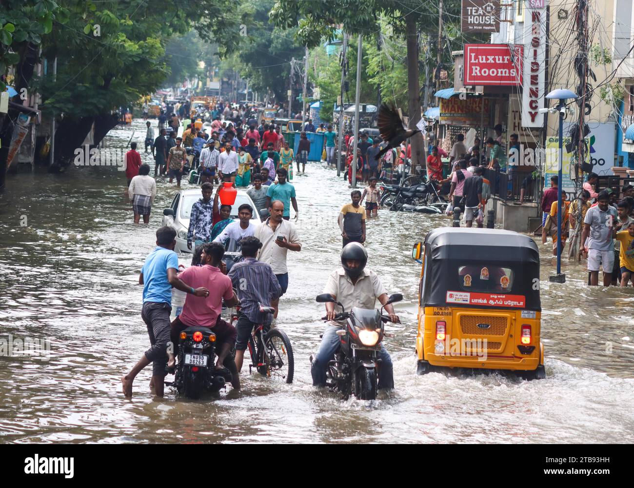 Chennai, India. 05th Dec, 2023. Severe cyclonic storm Michaung made landfall crossing south ...