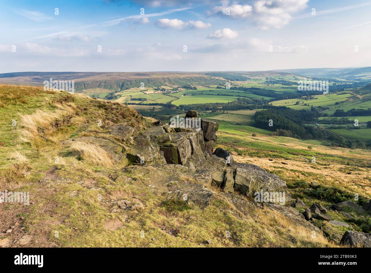 Landscape near the Wainstones, North Yorkshire, England, UK Stock Photo ...