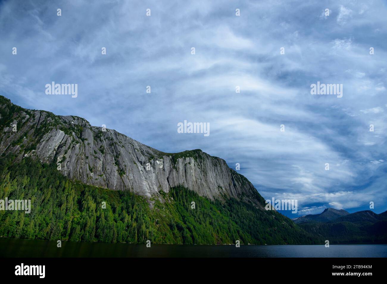 Basalt formed mountain next to Punchbowl Cove in Misty Fiords National ...