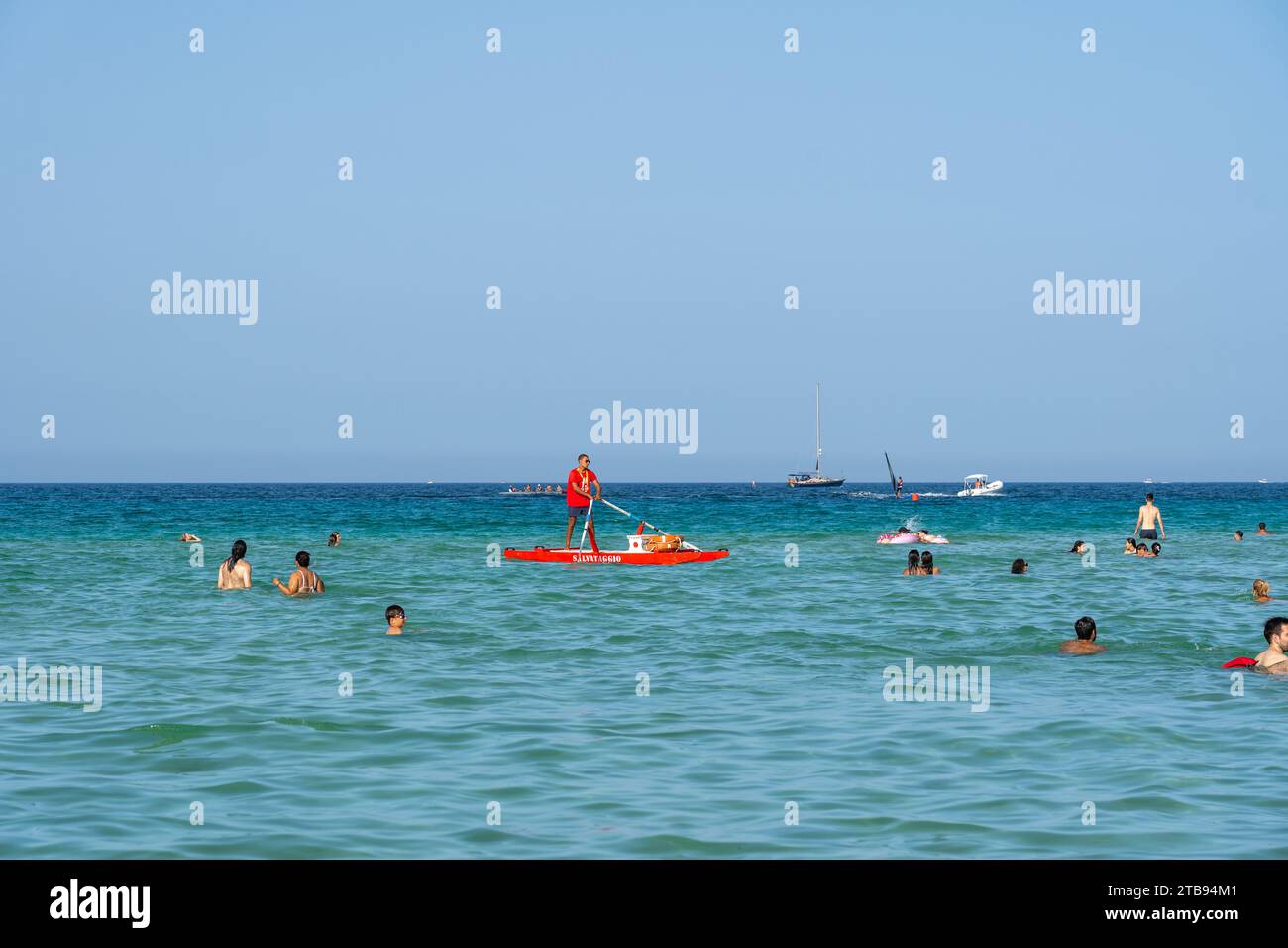 Mondello Beach on Sicily, Italy Stock Photo - Alamy