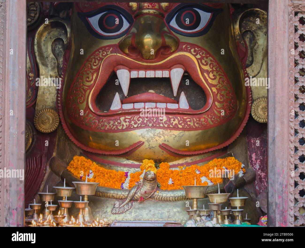 Nepal, Kathmandu, Durbar Square, Seto Bhairab, White Bhairab Stock ...