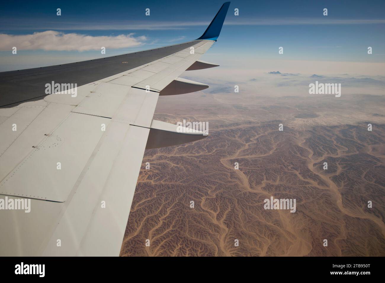 Flying over desert from Luxor to Cairo; Egypt Stock Photo - Alamy