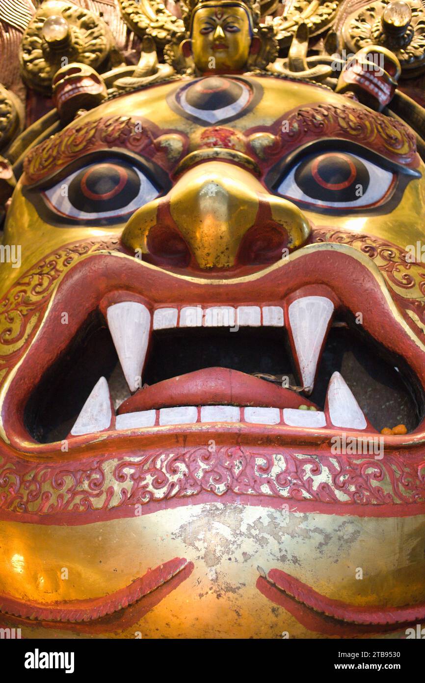 Nepal, Kathmandu, Durbar Square, Seto Bhairab, White Bhairab Stock ...
