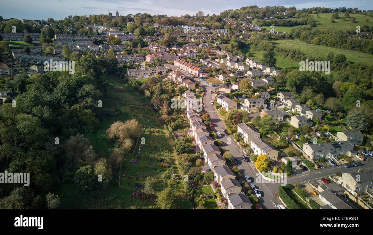 Drone top view avenue river hi-res stock photography and images - Alamy