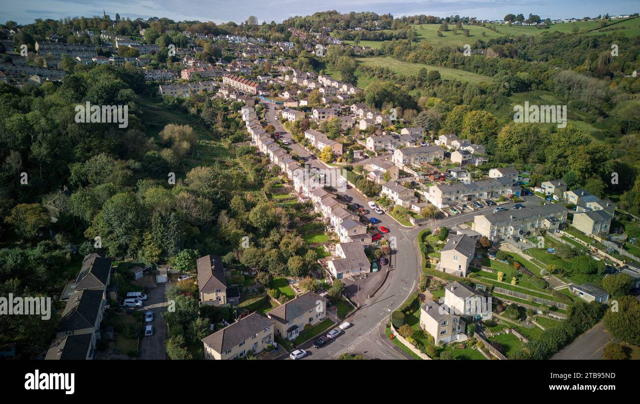 Drone top view avenue river hi-res stock photography and images - Alamy