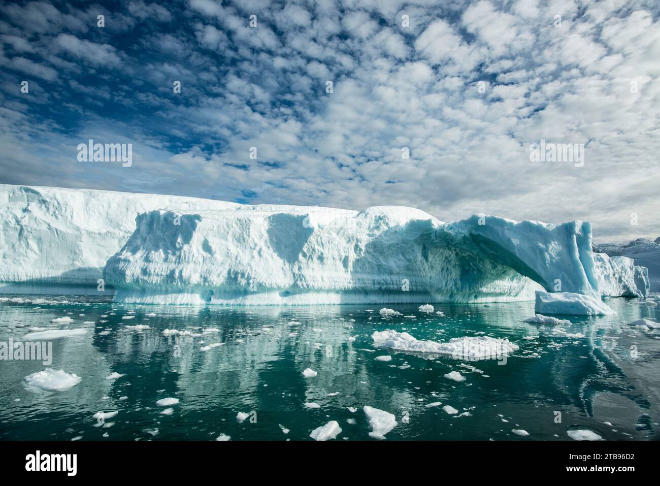 Glacial ice of the Ilulissat Icefjord; Ilulissat, Greenland Stock Photo ...