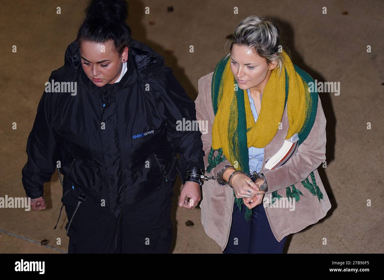 Alice Wood (right) leaves Chester Crown Court during her trial, she is ...