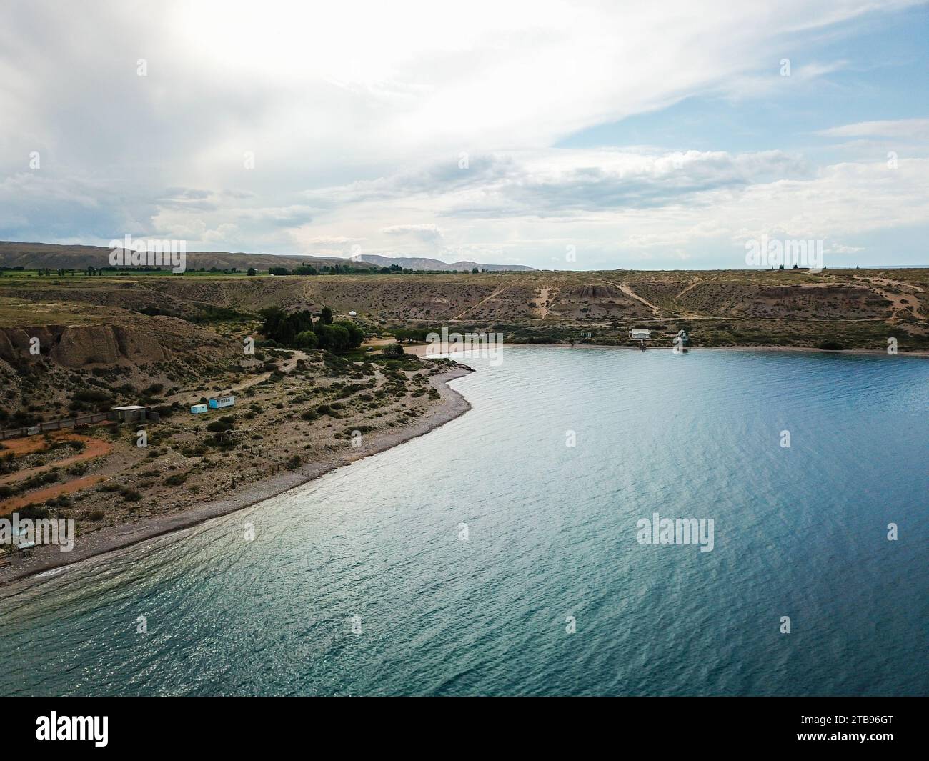 Aerial view of Issyk Kul lake in Kyrgyzstan Stock Photo - Alamy