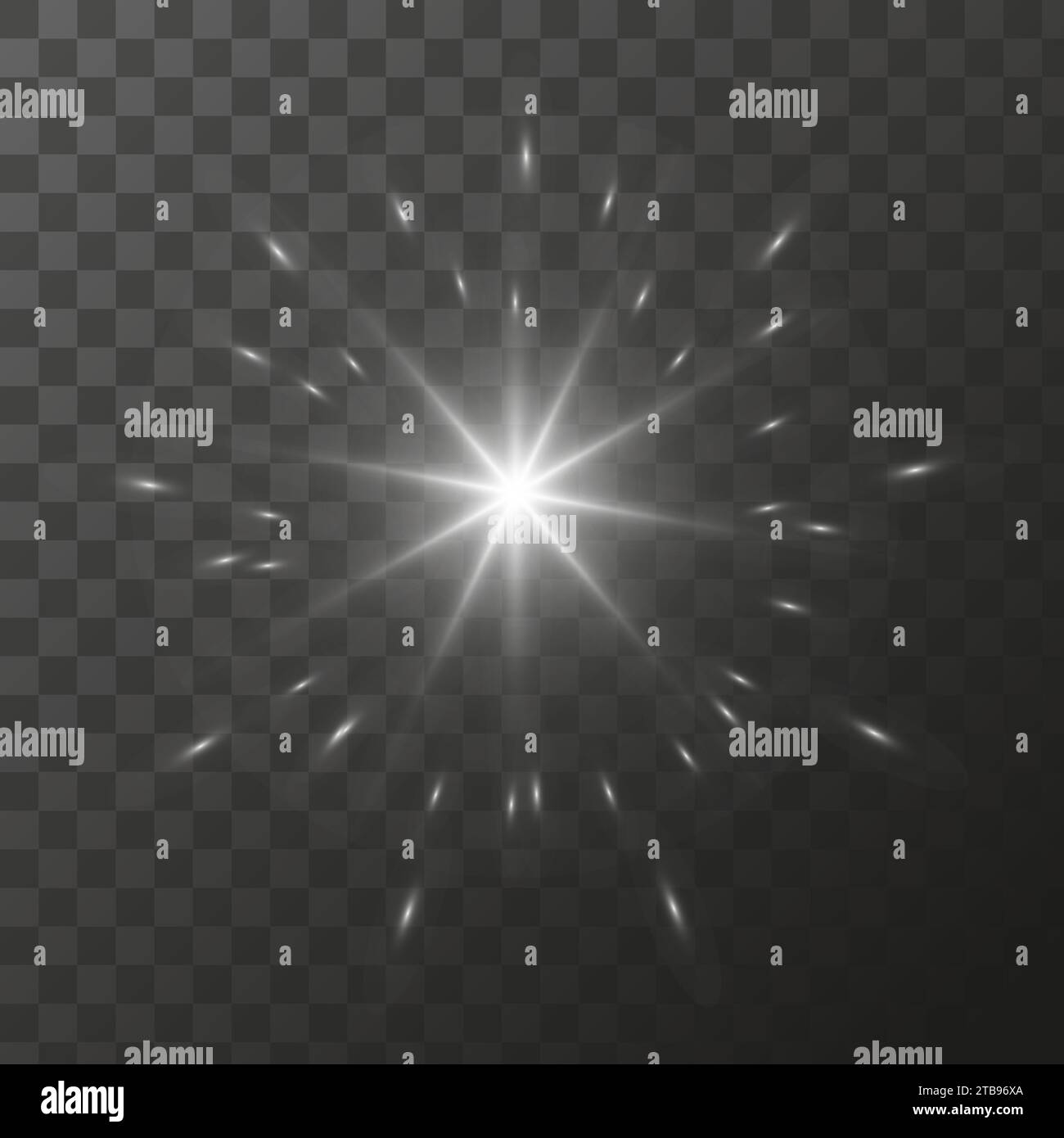 Shining star light rays glowing particles. Vector special effect on a ...
