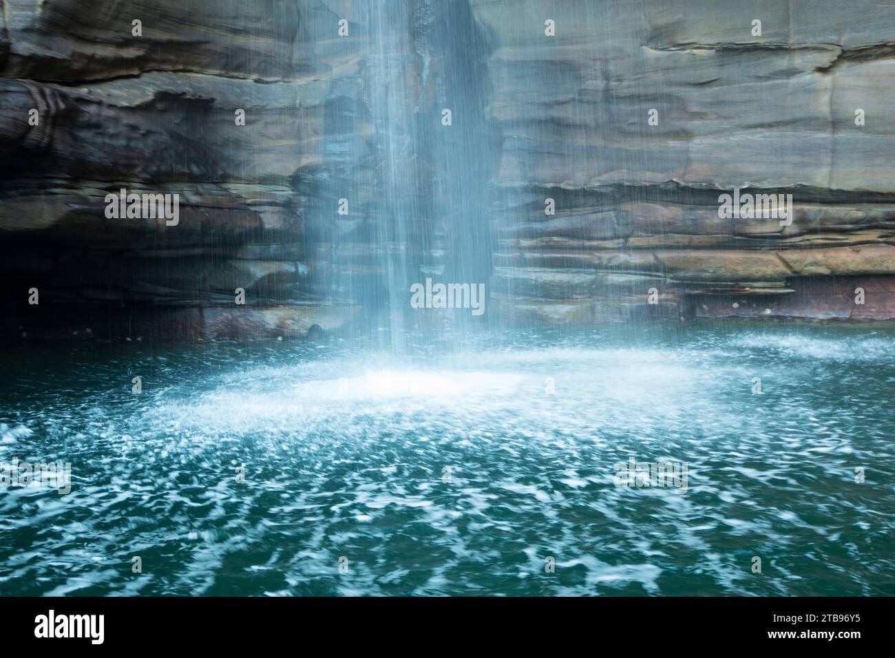 Plunge pool at the bottom of King George Falls; Kimberley, Western ...