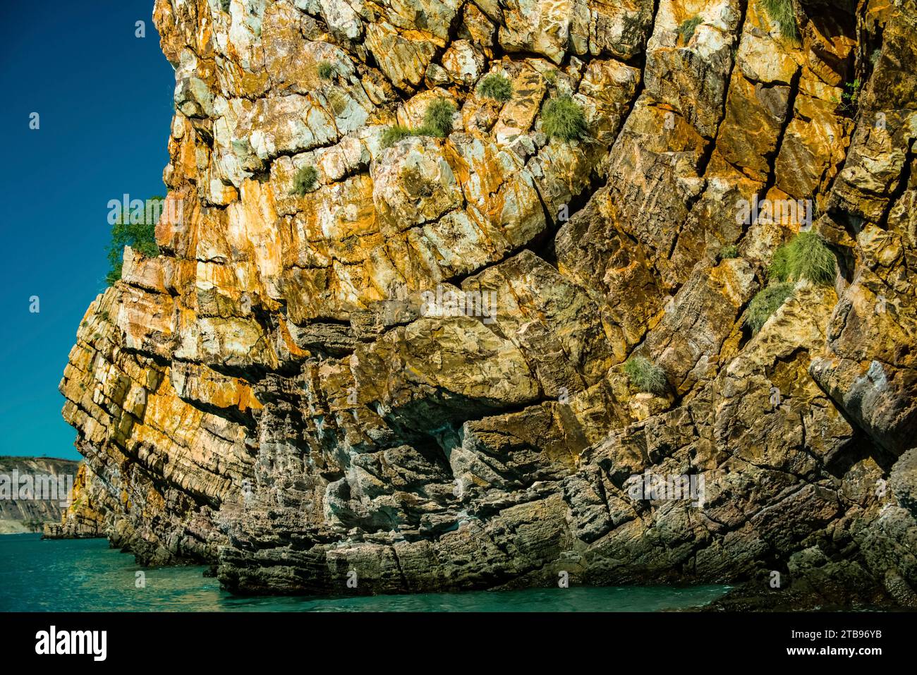 Nares Point, showing deformation of the sandstone strata by eons of ...