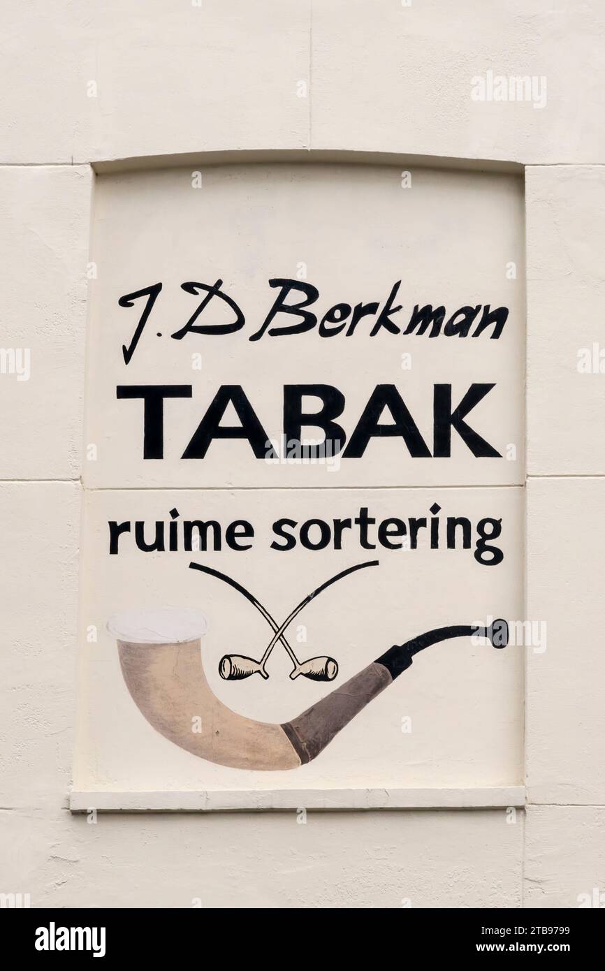 Tobacconist sign in Singel, Amsterdam Stock Photo - Alamy