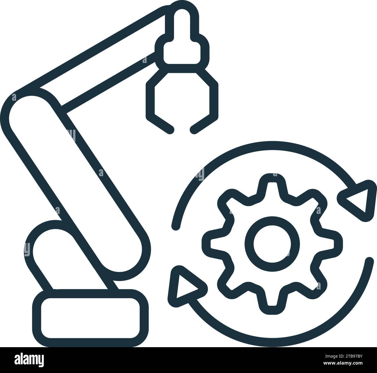 Automation outline icon. Monochrome simple sign from productivity ... Automation outline icon. Monochrome simple sign from productivity ...