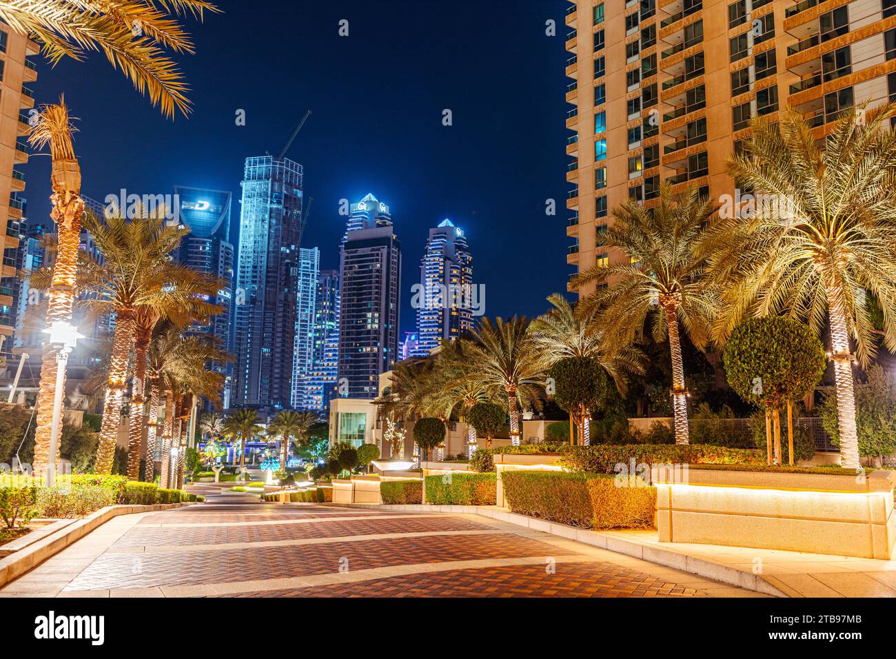 Dubai, United Arab Emirates - October 12, 2023: Dubai Marina Walk at ...