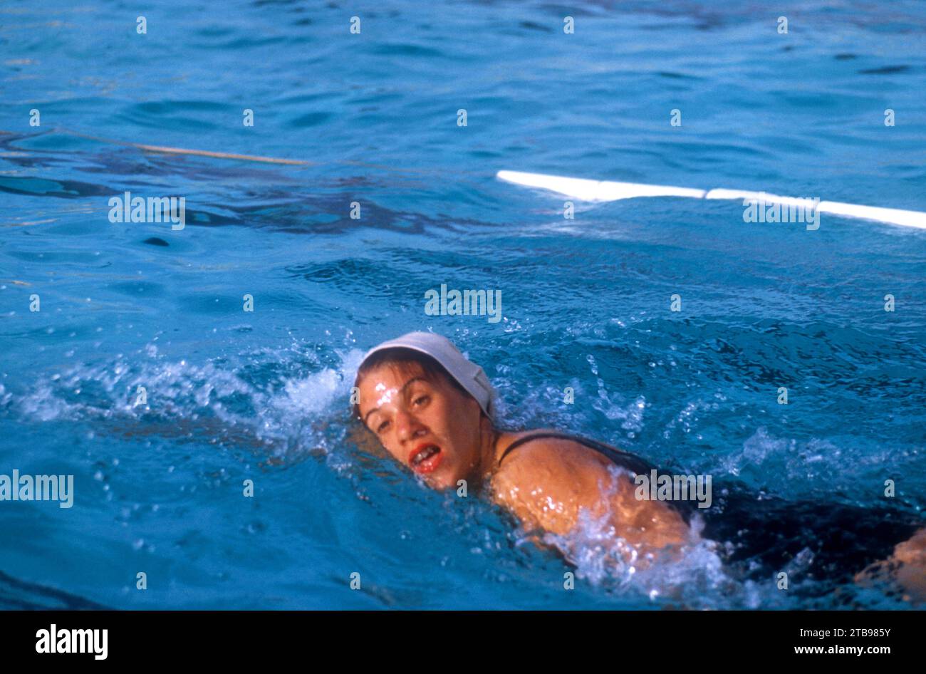 DAYTONA BEACH, FL - APRIL 8: American swimmer Wanda Werner swims during ...