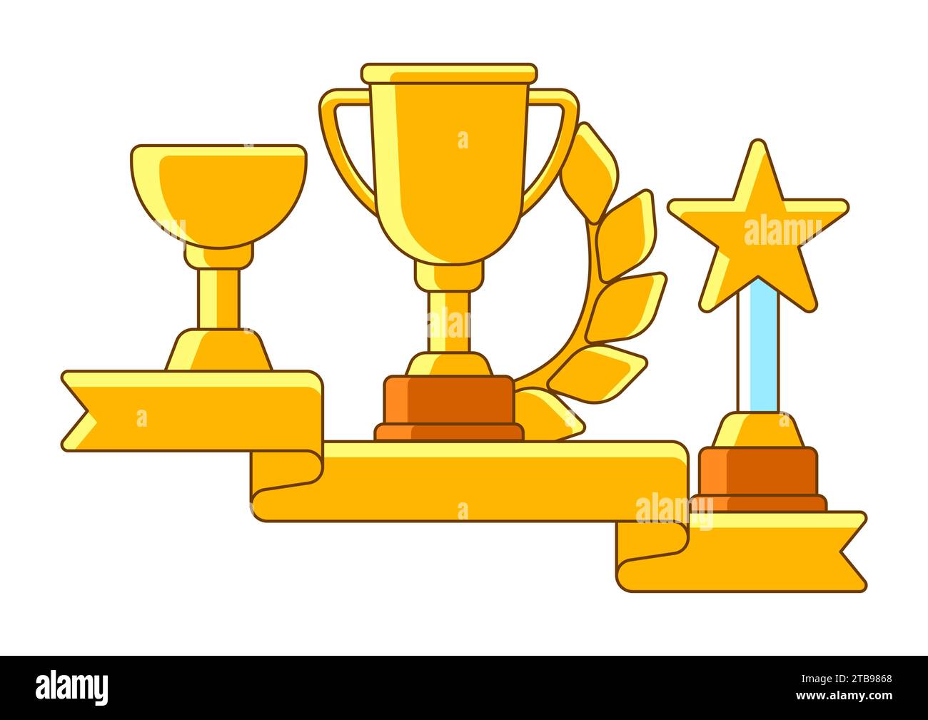 Awards and trophy background. Reward items for sports or corporate ...