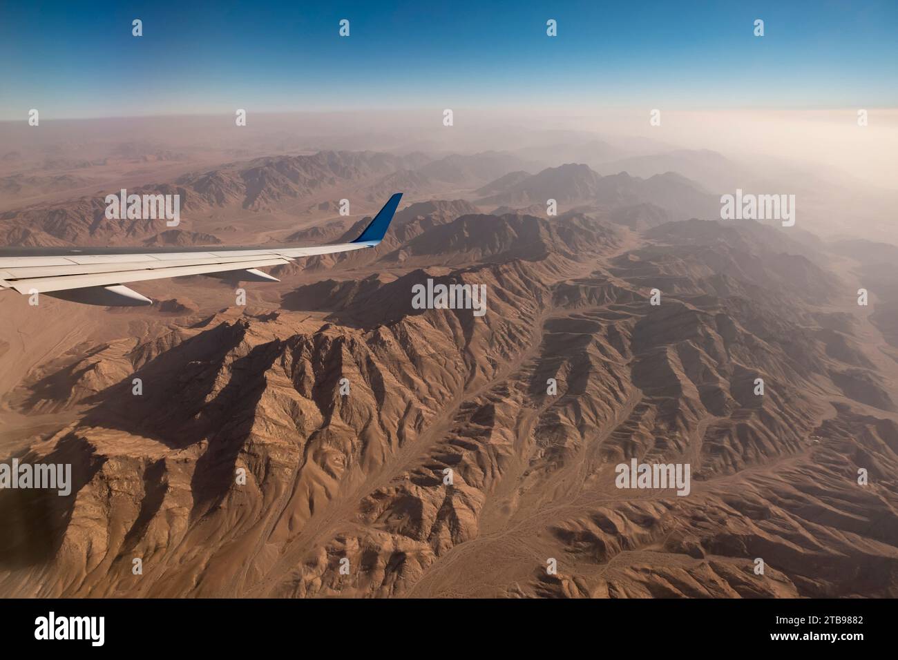 Flying over the mountains of Jordan; Jordan Stock Photo - Alamy