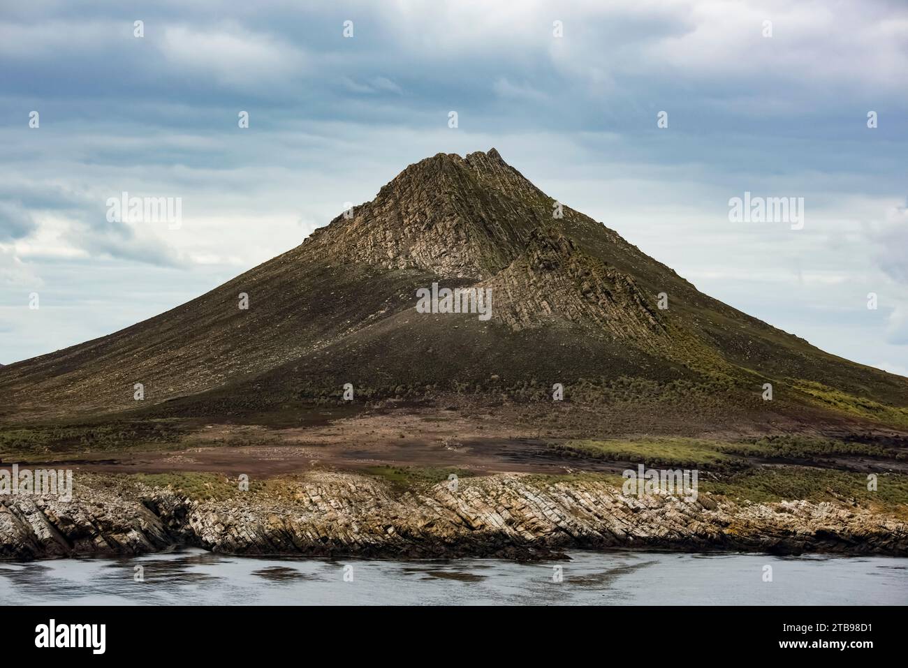 View of the peak of Steeple Jason Island; Steeple Jason Island ...