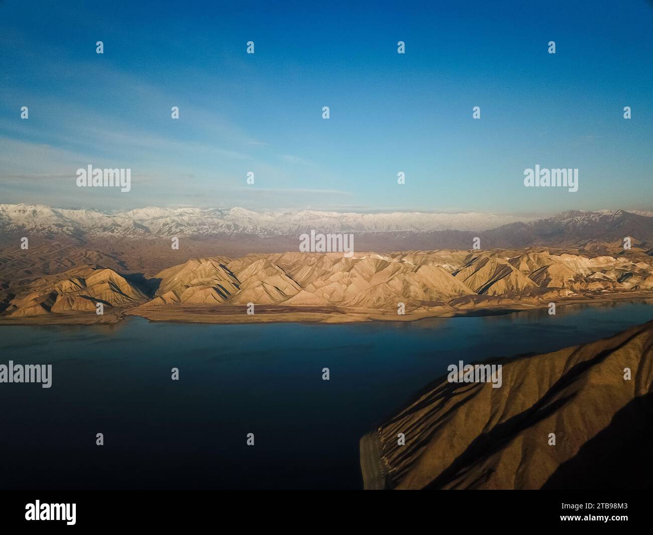 Aerial view of Toktogul water reservoir in Kyrgyzstan Stock Photo - Alamy