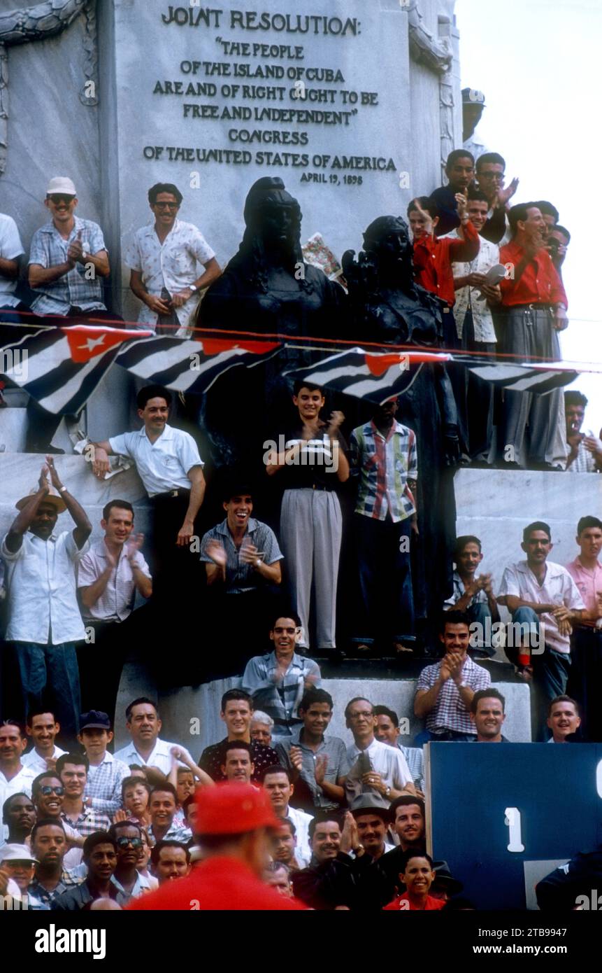 HAVANA, CUBA - FEBRUARY 24: Fans watch from the stands during the 1957 ...
