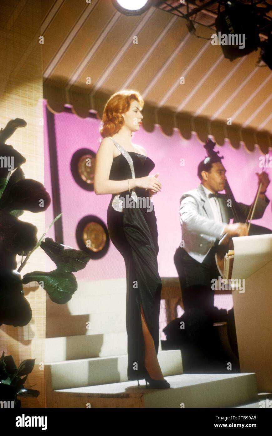 APRIL 23: American singer and actress Abbe Lane performs on stage on ...