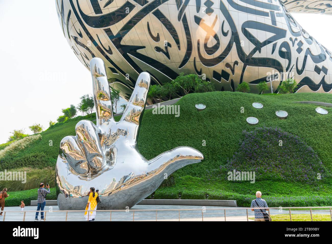 Dubai, United Arab Emirates - June 21, 2023: Three finger salute hand ...