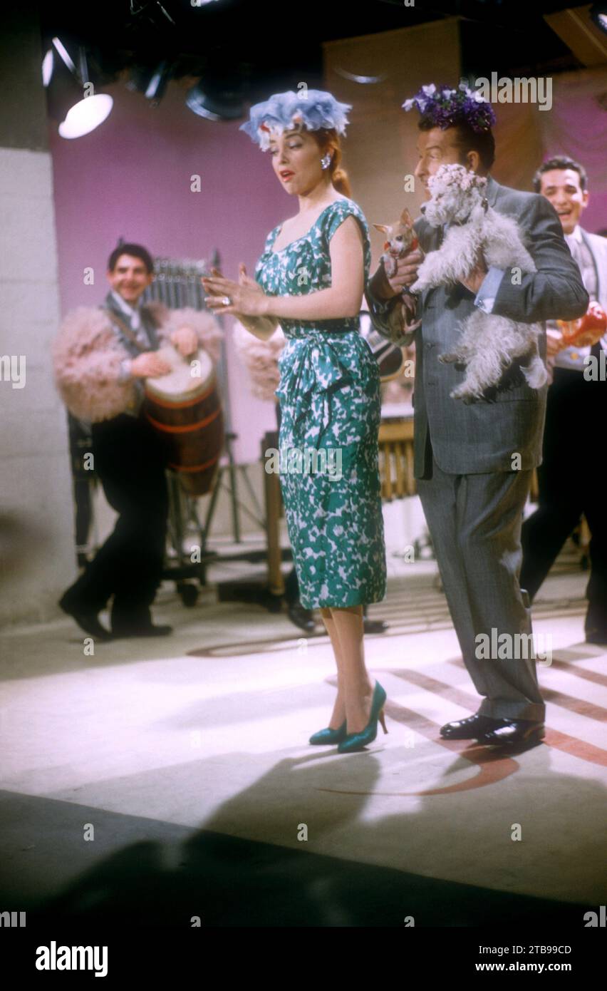 APRIL 23: American singer and actress Abbe Lane and husband Xavier ...
