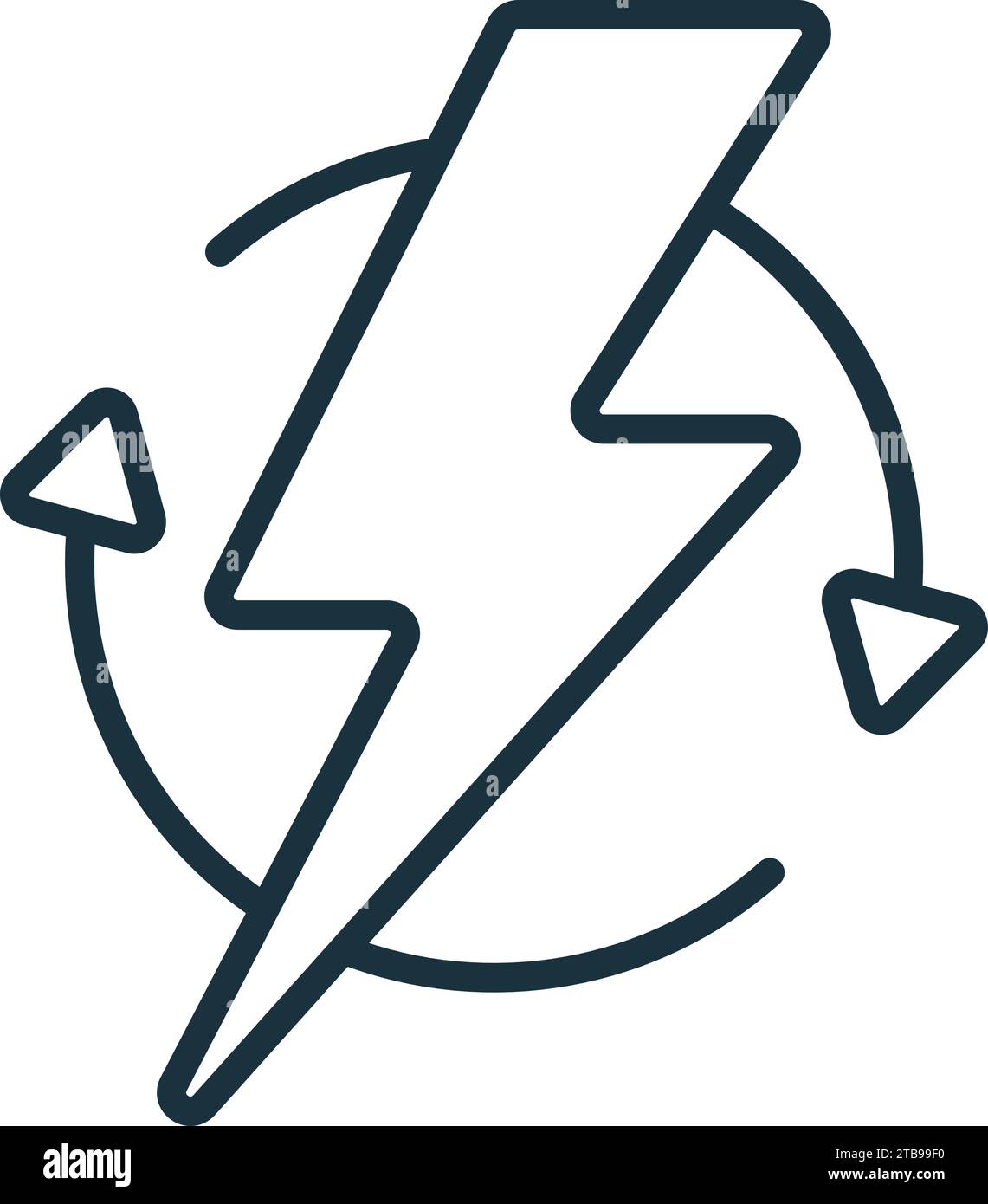 Renewable energy outline icon. Monochrome simple sign from social ...