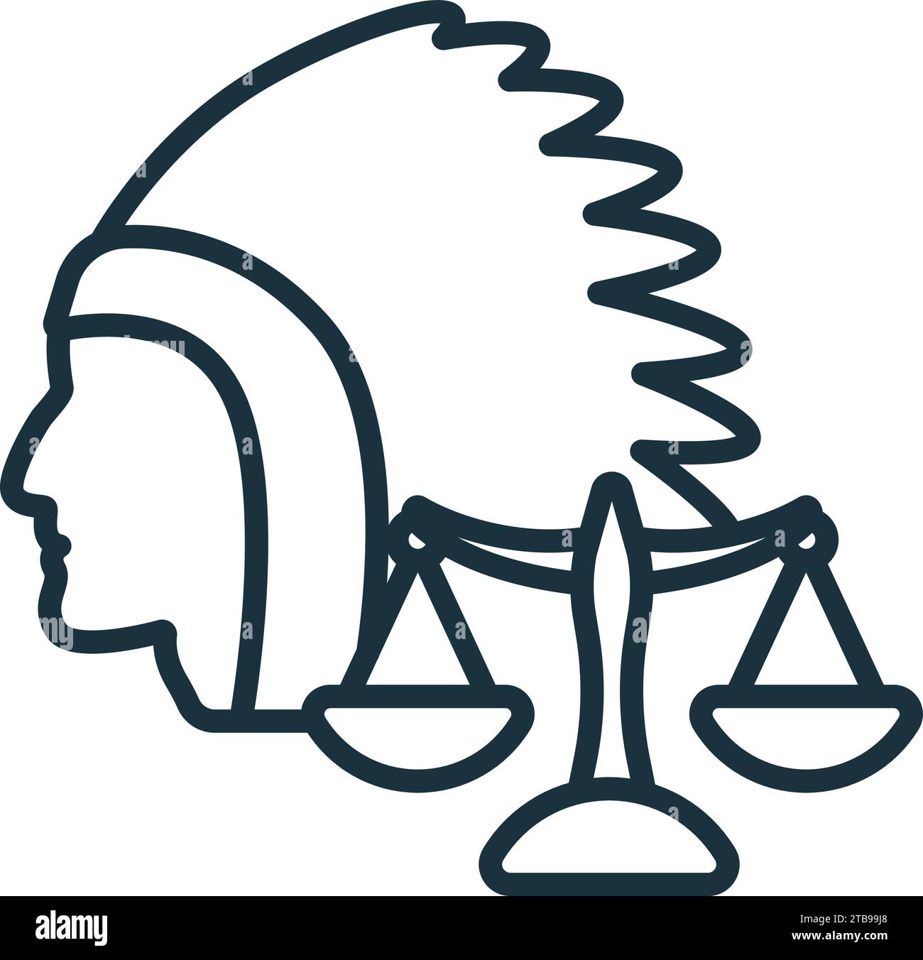 Indigenous rights outline icon. Monochrome simple sign from social ...