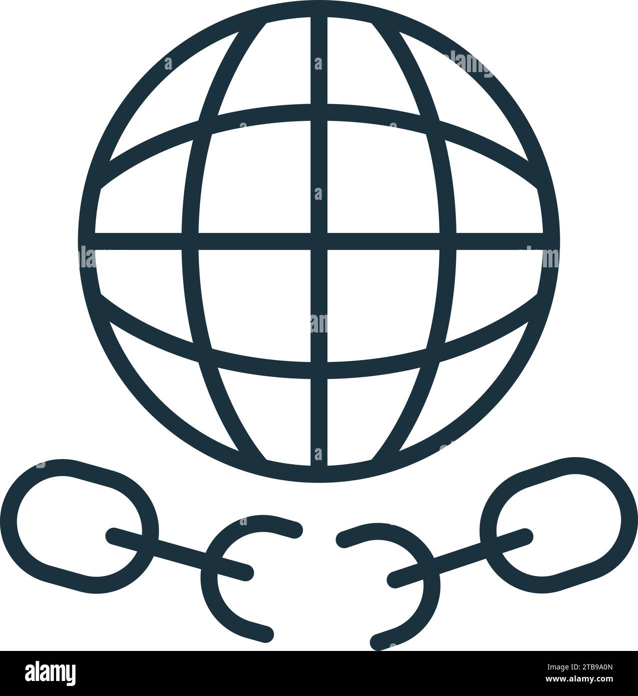 Internet freedom outline icon. Monochrome simple sign from social ...