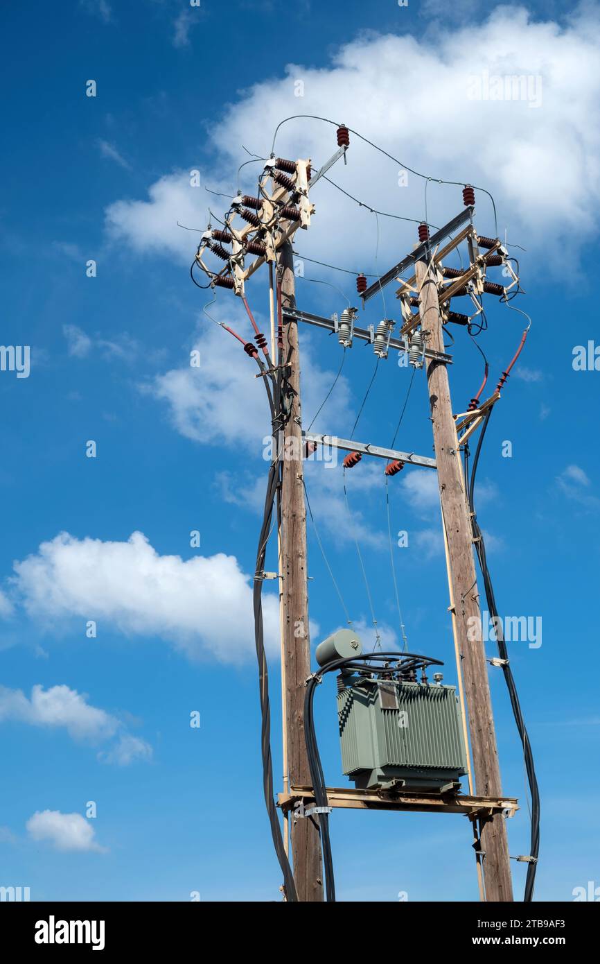 Electric energy transmission in Greece. High voltage power line and ...