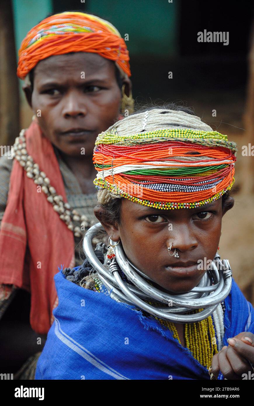 Tribal portrait. The Bonda, also known as Remo, are a Munda ethnic ...