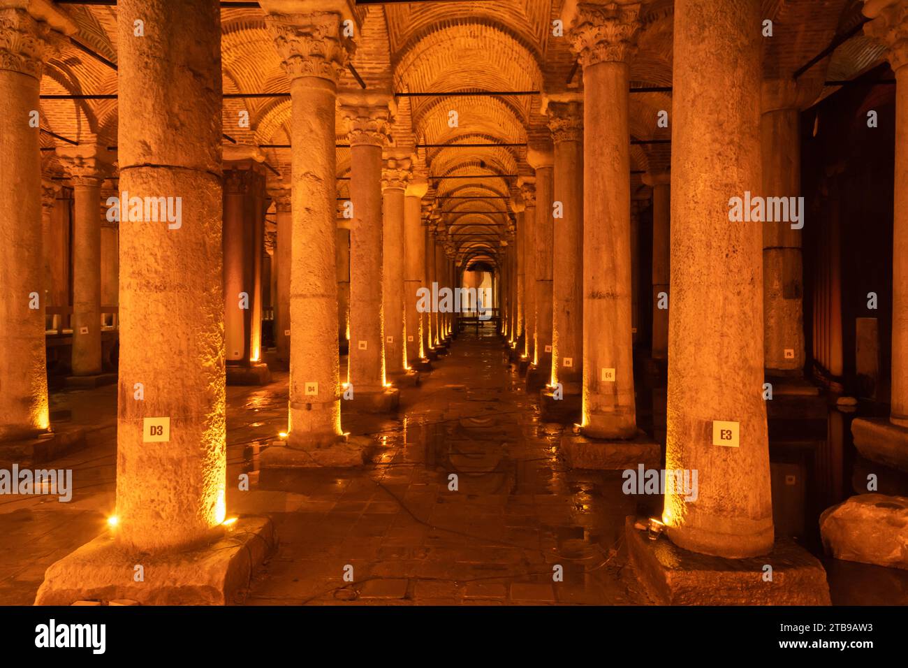 Inside of Basilica Cistern, these were built in the 6th century during ...