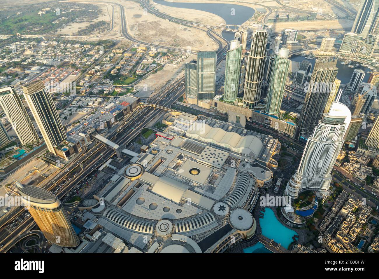 Aerial view of Dubai skyscrapers view from Burj Khalifa Stock Photo - Alamy