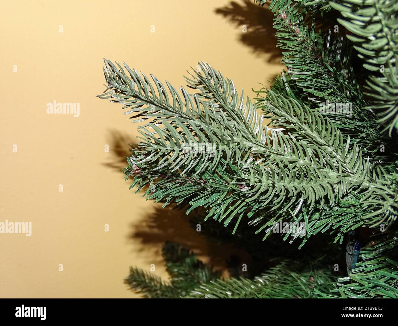 Branches of an artificial Christmas tree. Details Stock Photo - Alamy