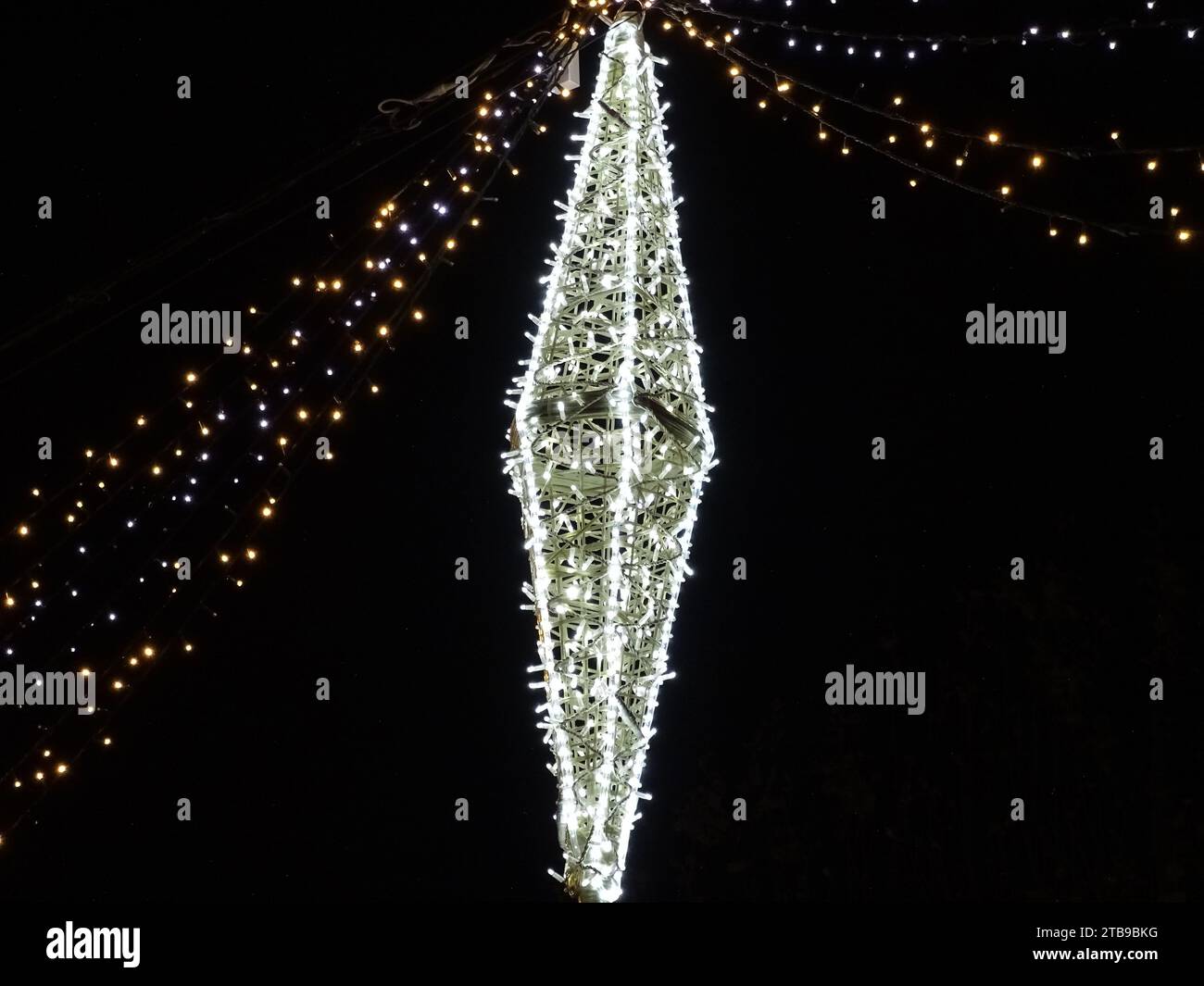 Christmas lights in Baia Mare city, Romania Stock Photo - Alamy