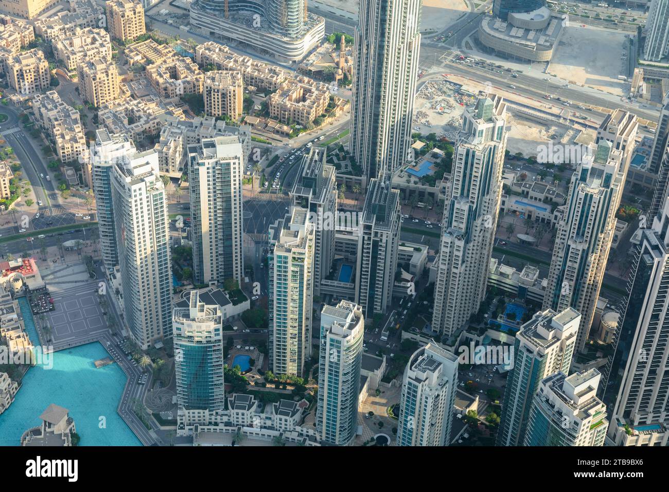Aerial view of Dubai skyscrapers view from Burj Khalifa Stock Photo - Alamy