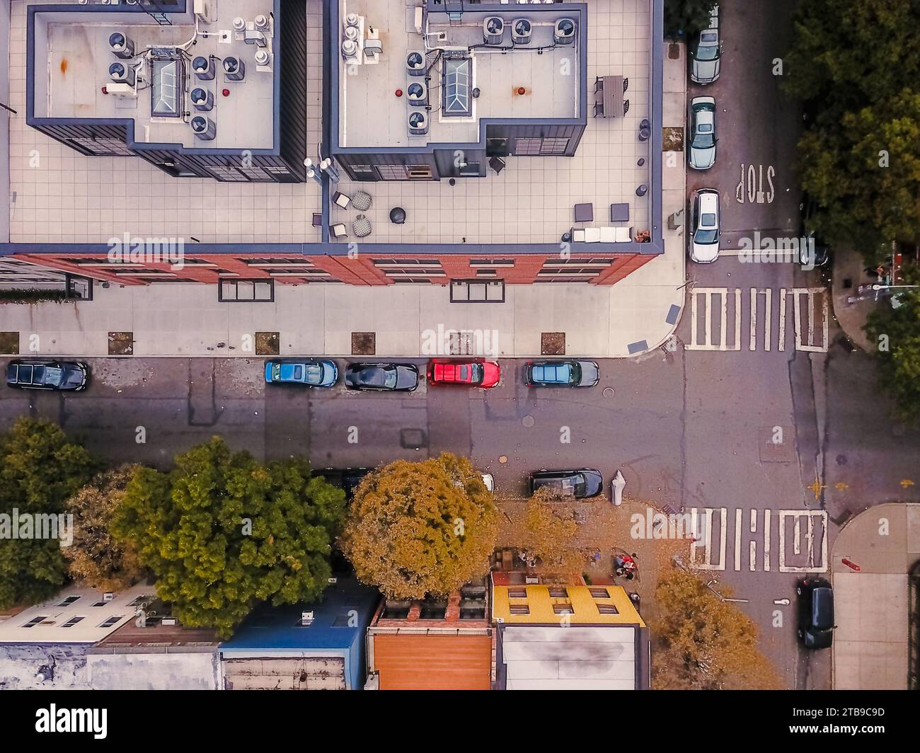 Top down view of the crossroad in New York City Stock Photo - Alamy