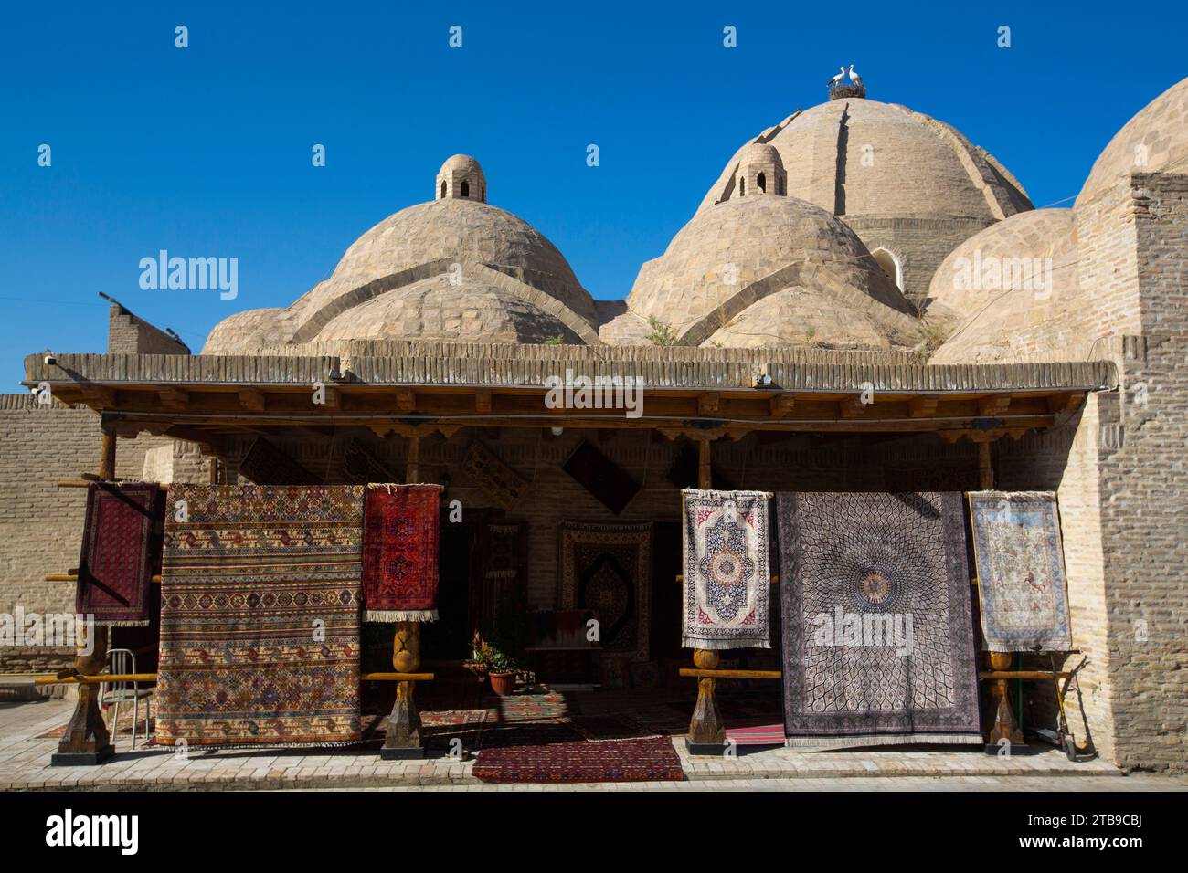 Rugs for sale at Toqi Zargaron (Trading Dome) in Bukhara; Bukhara ...