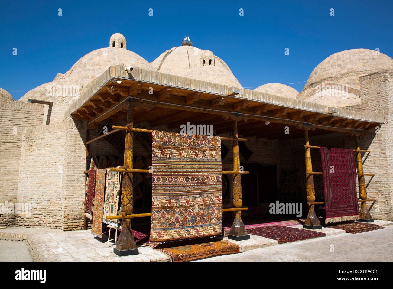 Rugs for sale at Toqi Zargaron (Trading Dome) in Bukhara; Bukhara ...