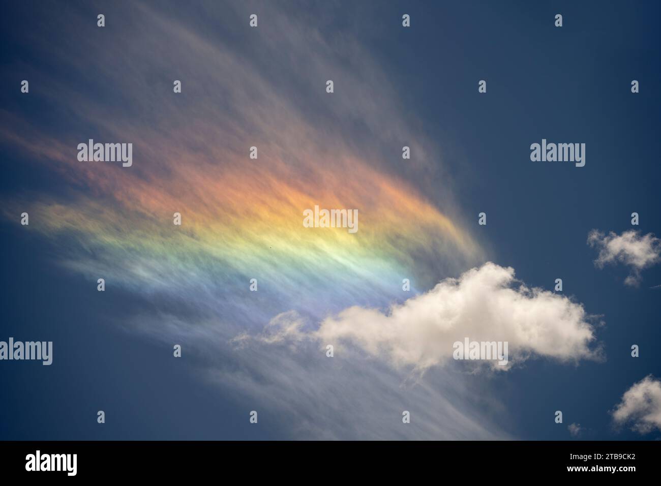 Sun Dog and clouds over Taos New Mexico Stock Photo - Alamy