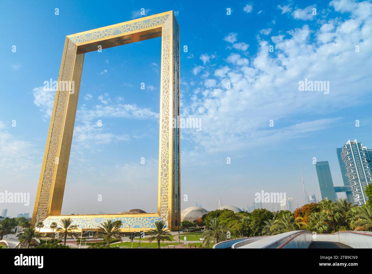 Dubai, United Arab Emirates - June 21, 2023: Dubai Frame in Zabeel Park ...