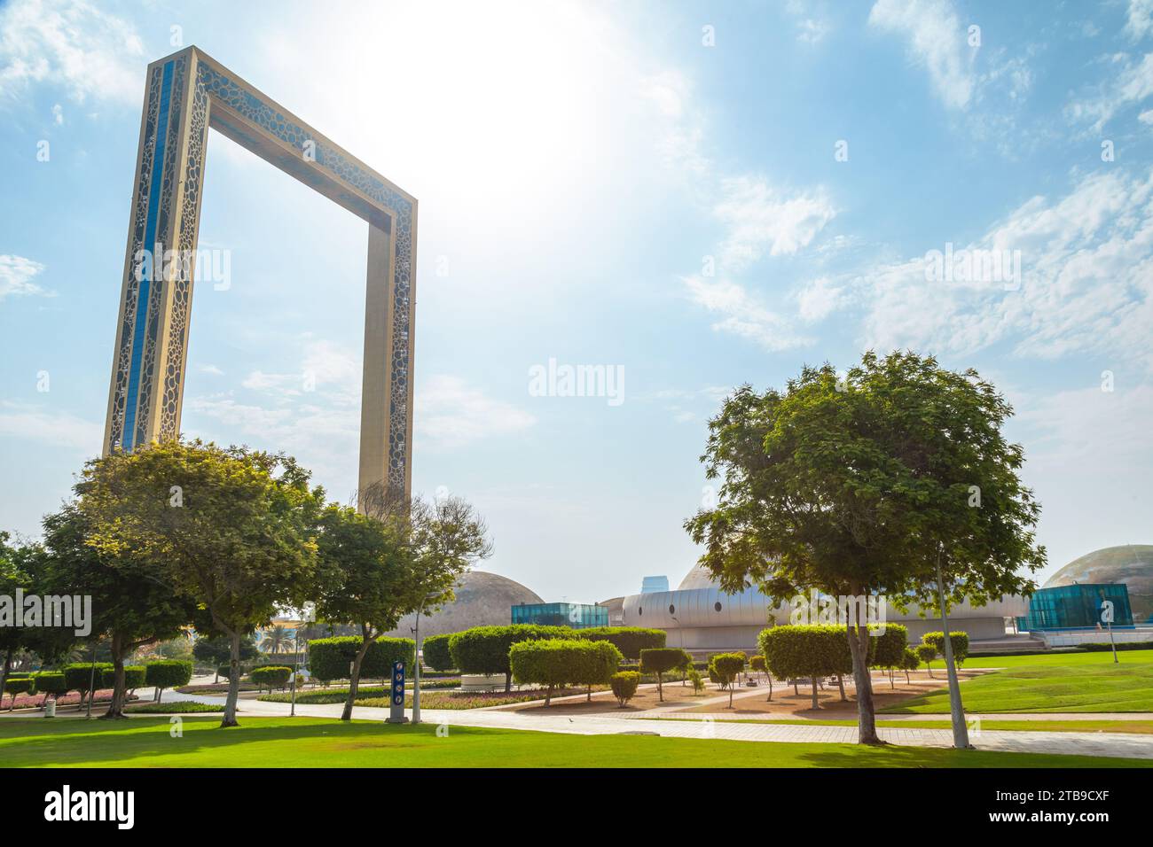 Dubai, United Arab Emirates - June 21, 2023: Dubai Frame in Zabeel Park ...