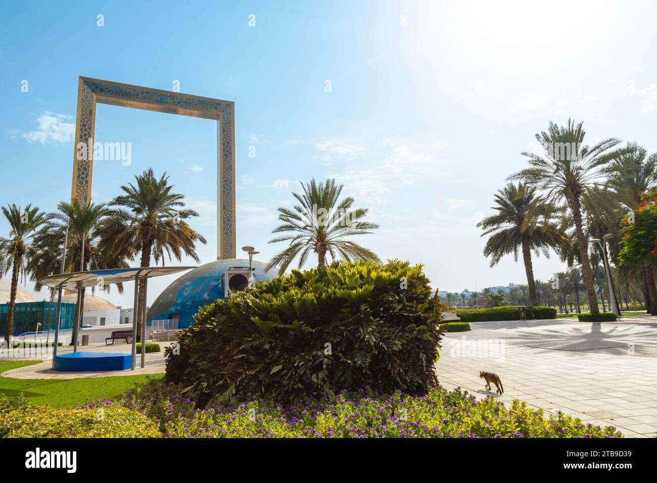 Dubai, United Arab Emirates - June 21, 2023: Dubai Frame and walking ...