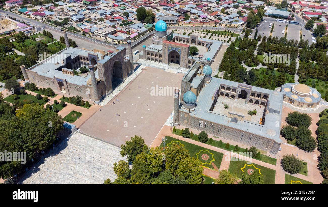 Samarkand uzbekistan aerial view registan hi-res stock photography and ...