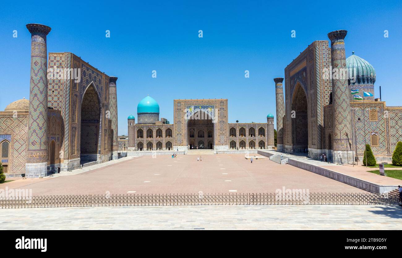 Aerial view of Registan Square in Samarkand Uzbekistan Stock Photo - Alamy